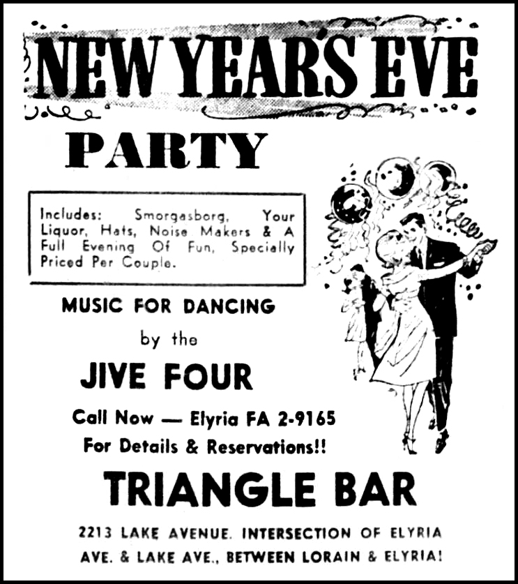 Brady's Bunch of Lorain County Nostalgia: New Year’s Eve 1963 Ads