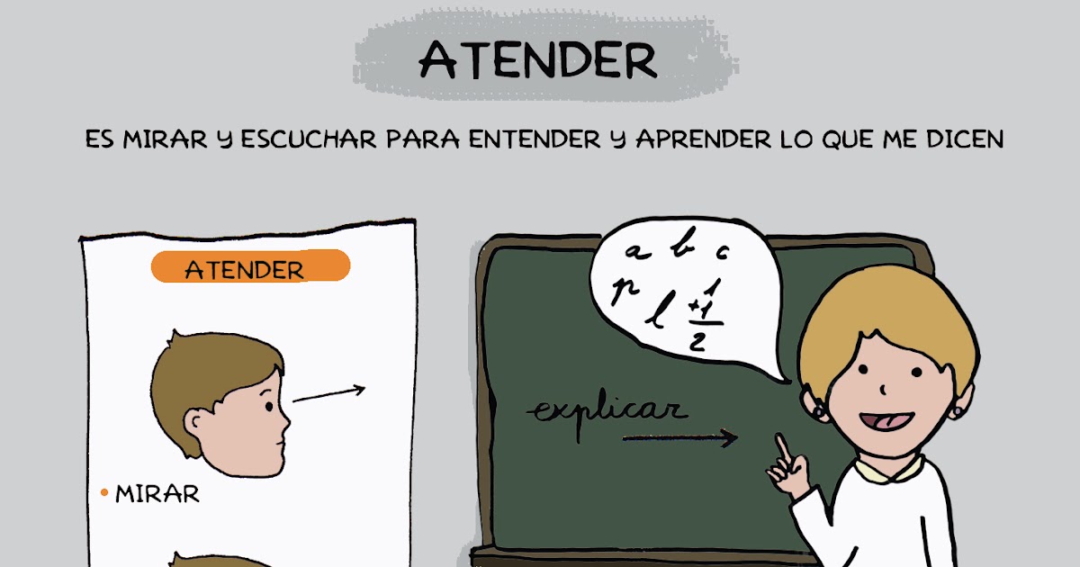 Dibujos para niñ@s que necesitan apoyos visuales: Atender