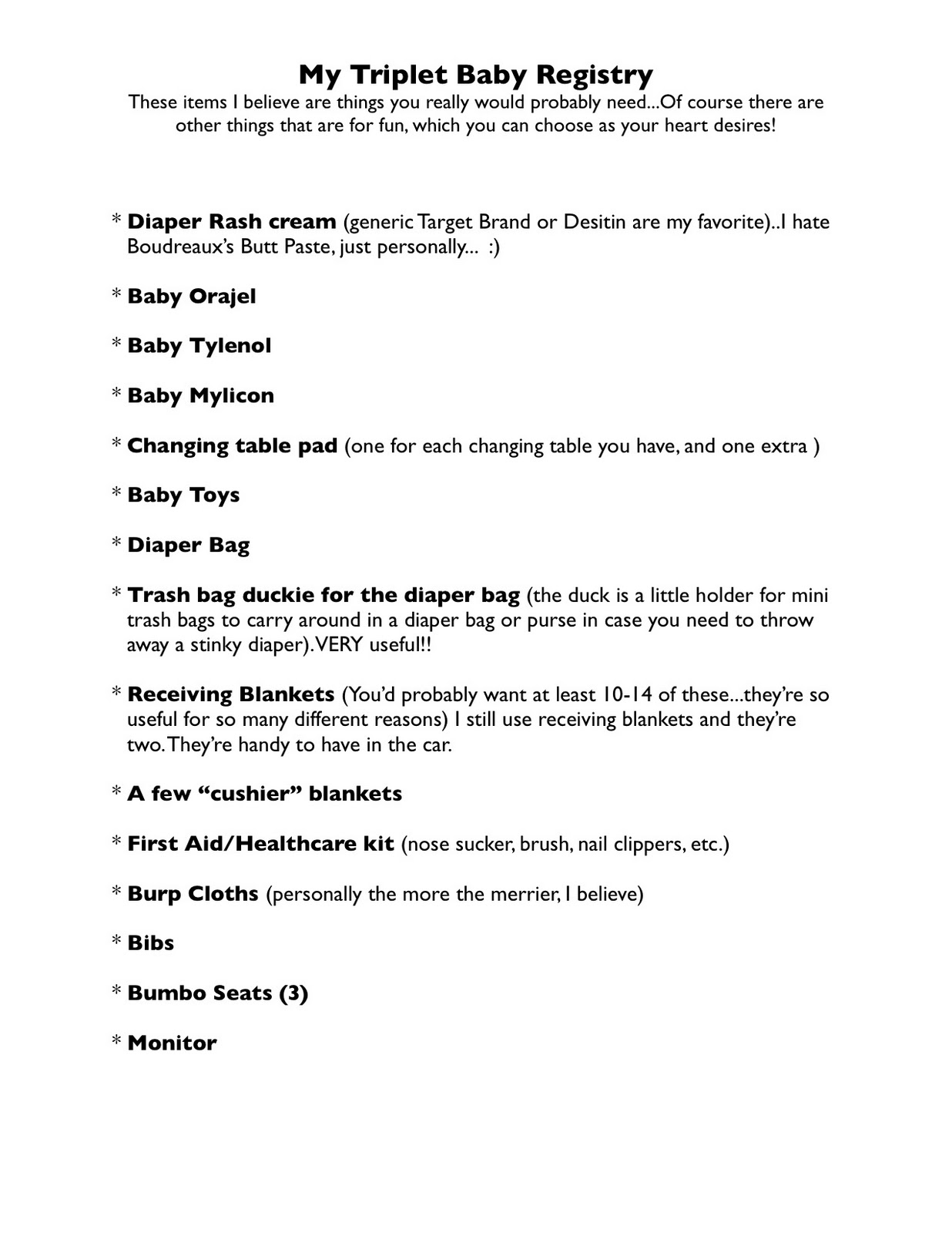 The Best Things in Life are THREE...: Tips for Having Triplets