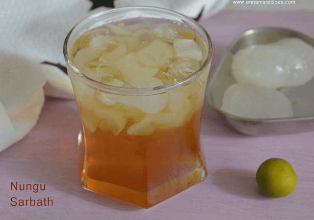 Nungu Sarbath - Annam's Recipes