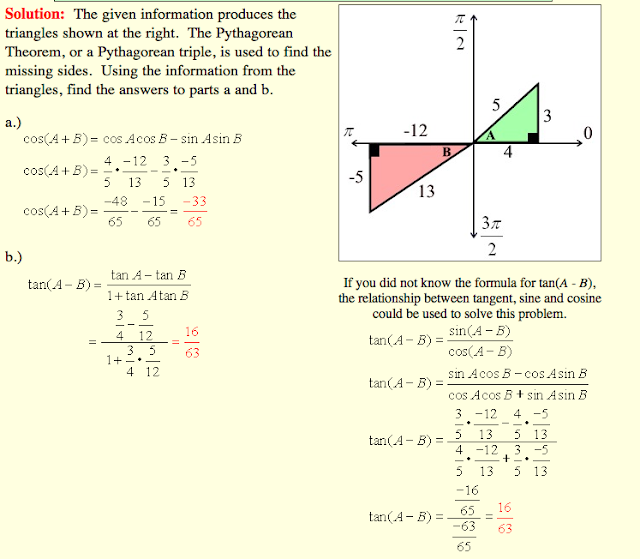 2013 S3-05 Maths Blog: TRIGONOMETRY - Compound and Double Angle