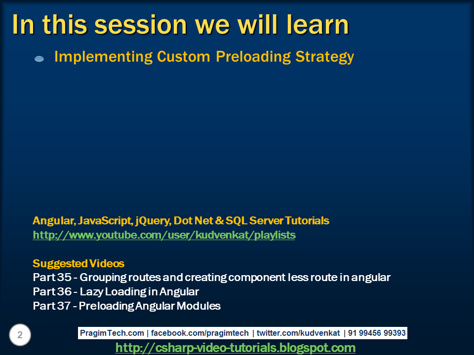 Sql Server Net And C Video Tutorial Angular Custom Preloading 2457
