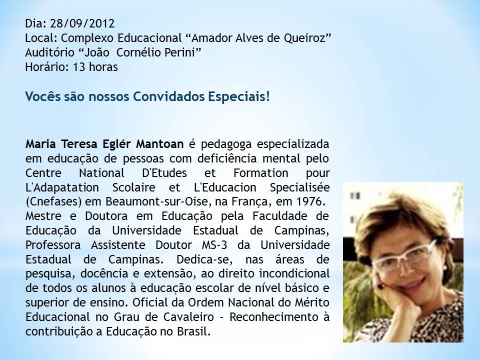 Maria Teresa Eglér Mantoan - RETOEDU