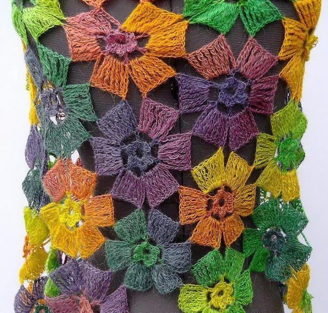 Ergahandmade: Crochet Flowers Shawl + Diagram + Video Tutorial