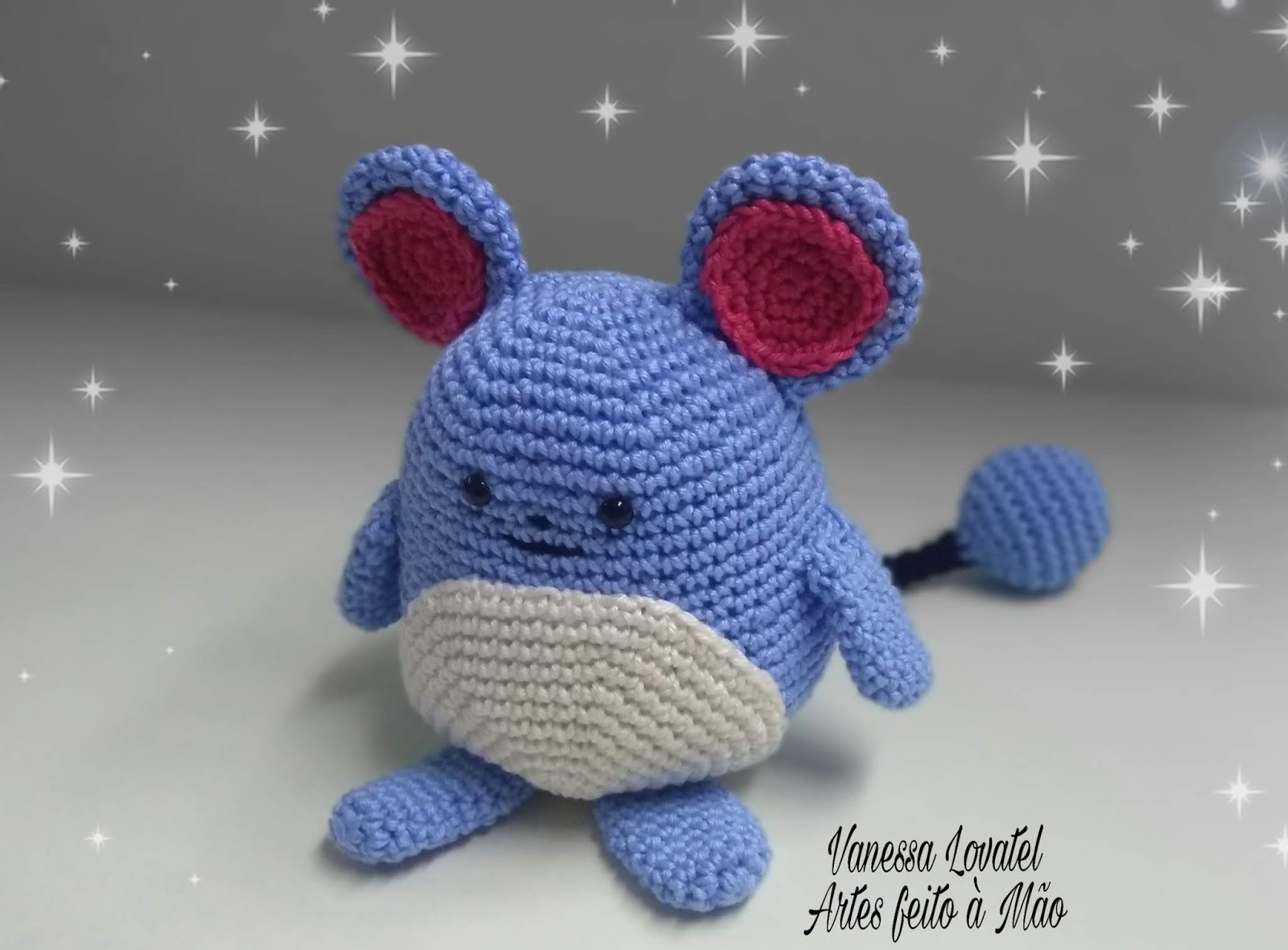 Vanessa Lovatel - Artes Feito à Mão: Pokémon Marill Amigurumi de Crochê
