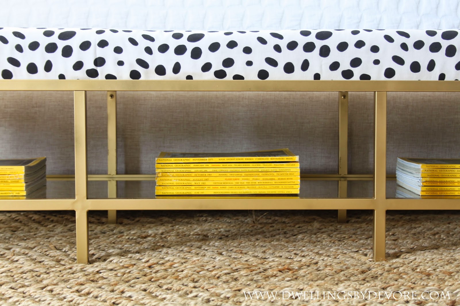 Dwellings By DeVore: Gold Upholstered Bench Tutorial