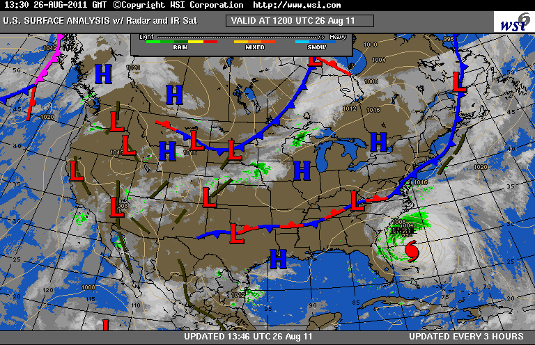 Current Weather Map Of Us - Map