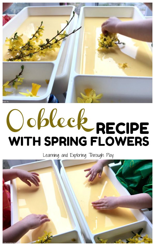 Learning and Exploring Through Play: Spring Flower Oobleck