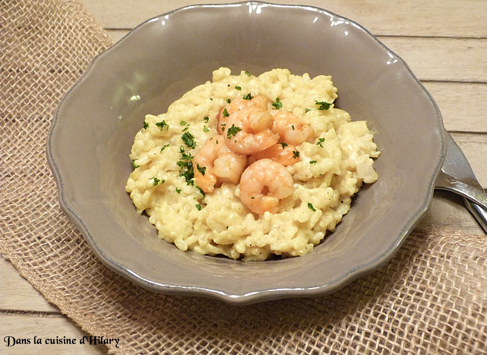 Dans la cuisine d'Hilary: Risotto au lait de coco, crevettes et curry ...