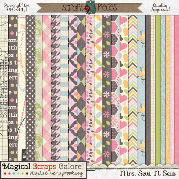 tinks thotful spot: Mrs sew n sew, Magical scraps galores new kit release