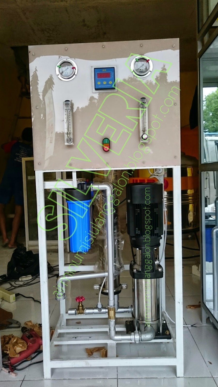 ALAT MESIN DEPOT AIR MINUM ISI ULANG GALON: REVERSE OSMOSIS alias RO