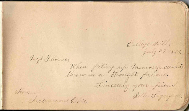 Heirlooms Reunited: 1880s Autograph Album of Alice Thorne, kept while ...