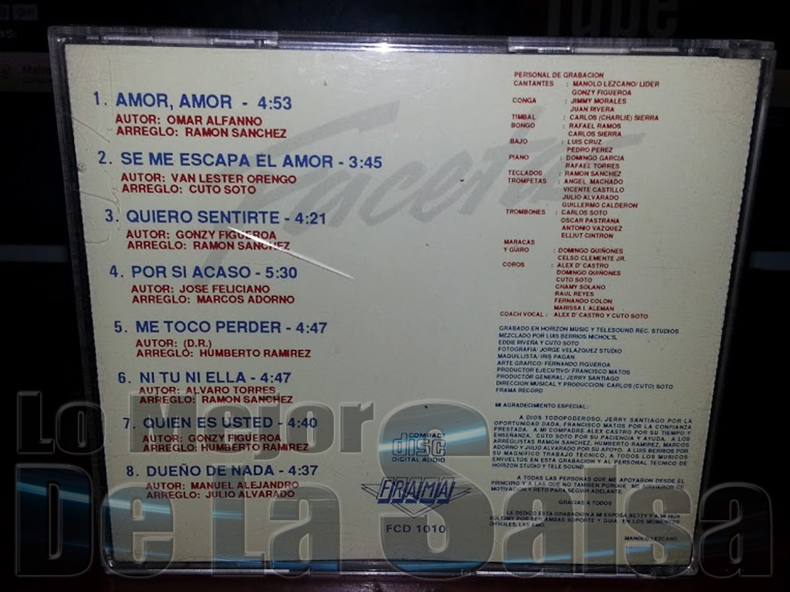 Lo Mejor de La salsa: Manolo Lezcano - Facetas - 1991