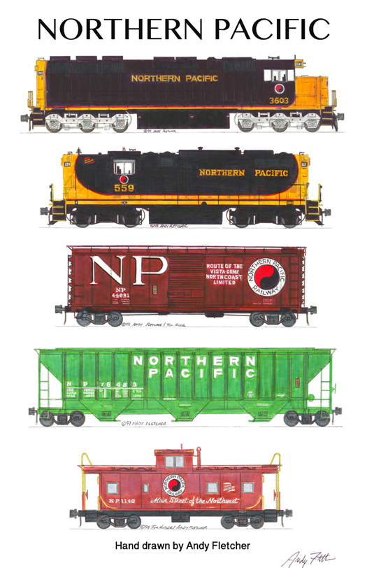 Andy Fletcher Blog-: A Northern Pacific Freight Train at Billings, Montana