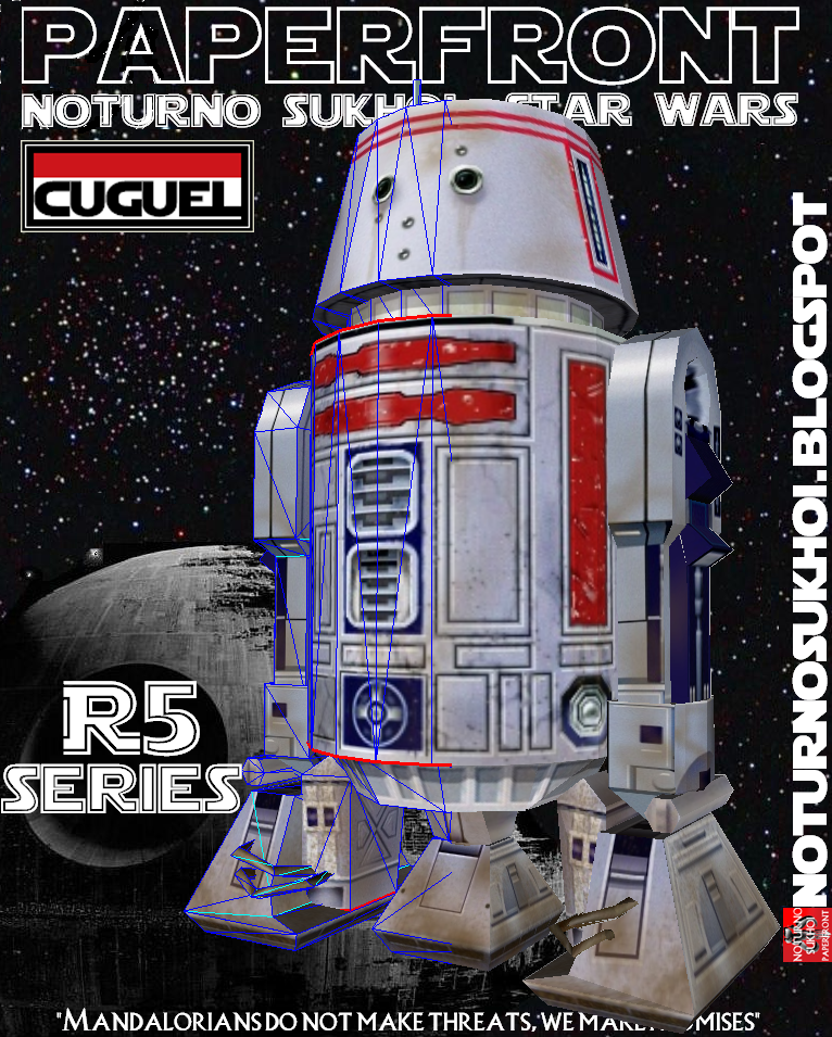 Noturno Sukhoi: Star Wars R5-series astromech droid_papercraft