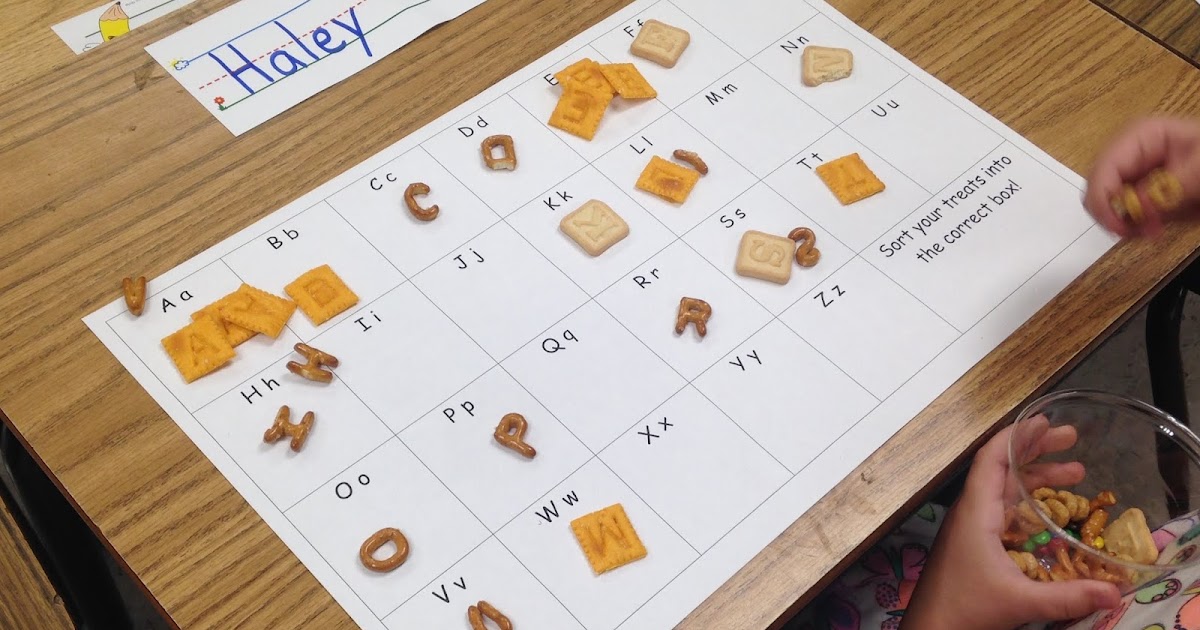 2 Happy Teachers: Alphabet Snack Sorting