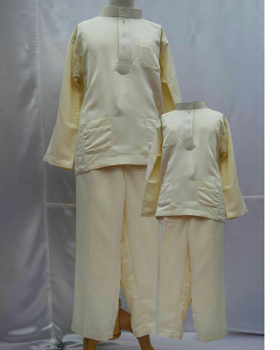 Beautiful Baju Melayu Cream Teranyar