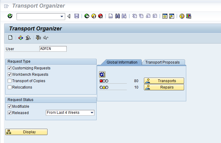 SAP Help Centre: Request Transport in SAP