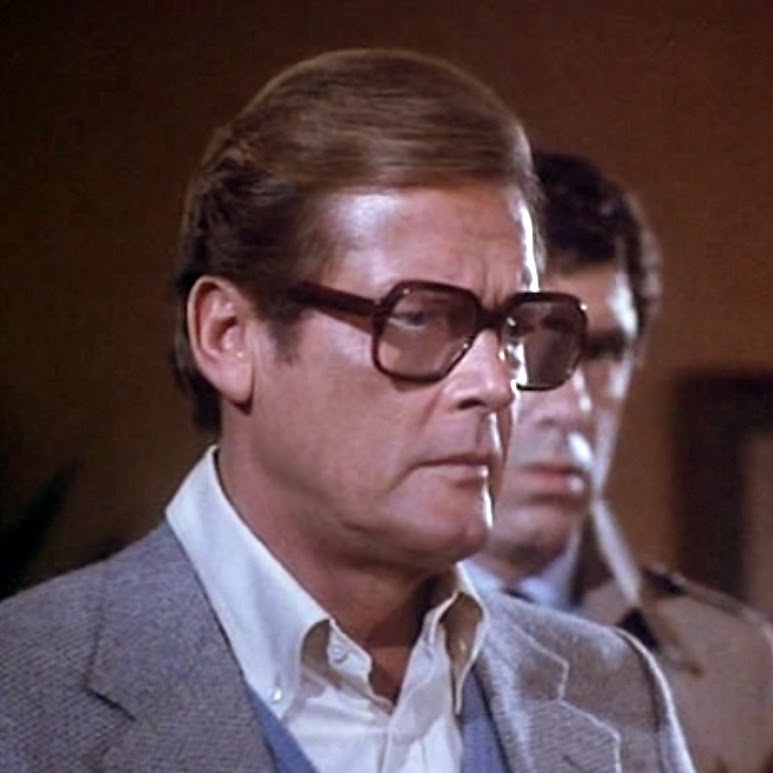 Bespectacled Birthdays: Roger Moore (from The Naked Face), c.1984
