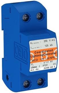 Surge Arrester OBO Bettermann: Surge Arrester OBO MCD125-B/NPE 1Pole