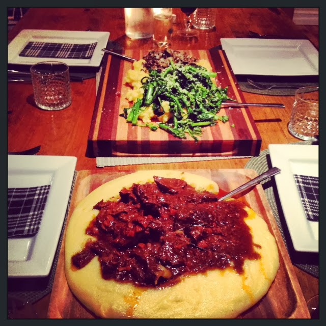Delish Dish Cooks: Briased Beef Short Ribs over Polenta