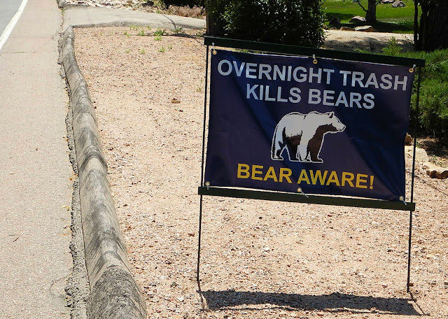Springs Bear Task Force: "Bear Aware" Sign Available for Your Neighborhood