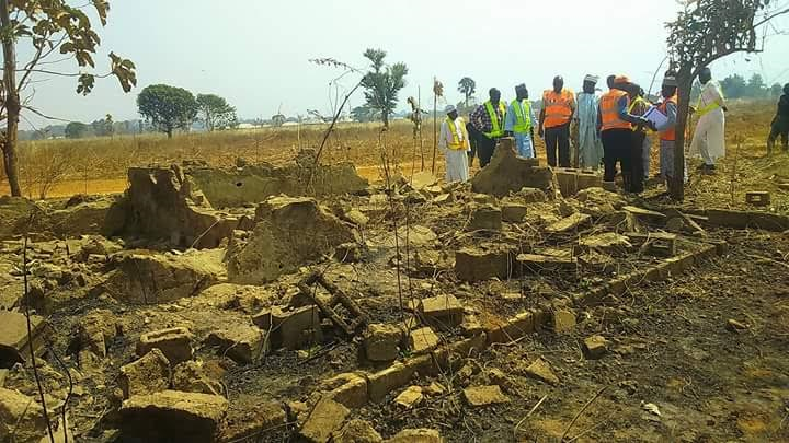 Photos show damage caused by unknown gunmen attacks in some communities ...