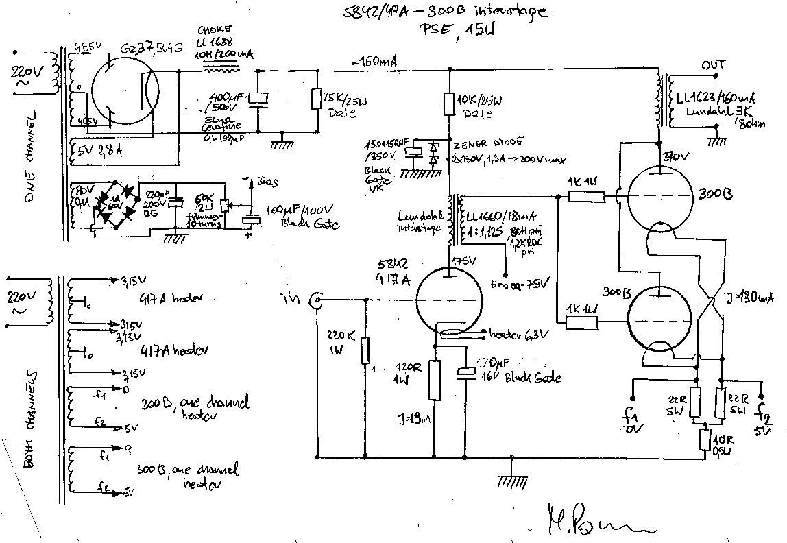 DIYTRIODE. : Historyczny - Pierwszy wzmacniacz lampowy, na lampie 300B