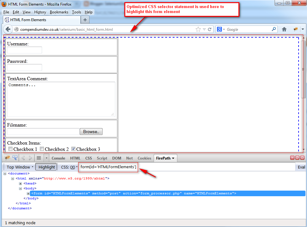 Selenium By Arun 370 Css Selector Optimization Strategy One Use The Id Attribute If
