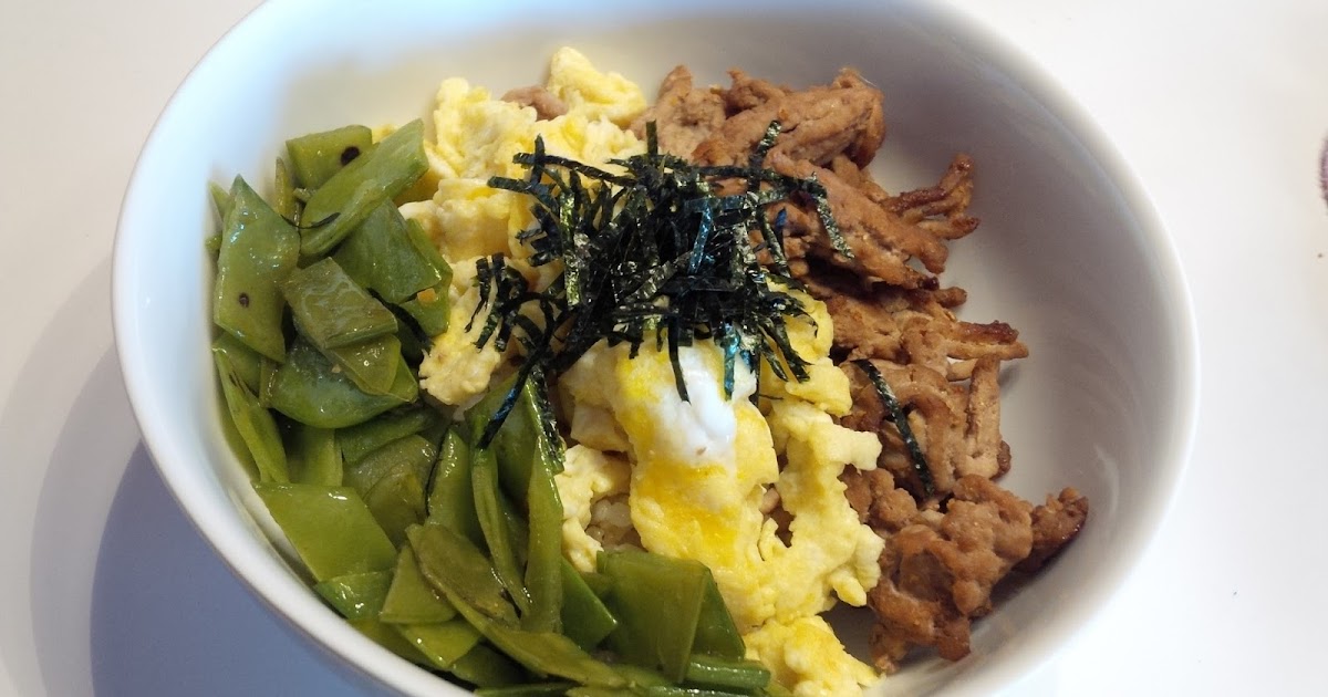 Samurai Kitchen: San Shoku Don- Tri-coloured Rice Bowl with Eggs, Snow ...