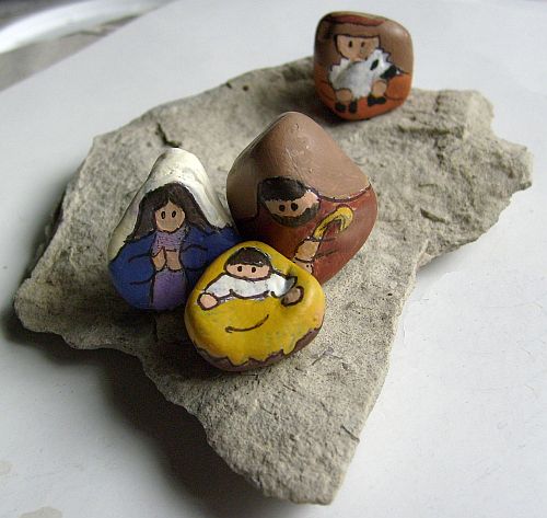 Painting Rock & Stone Animals, Nativity Sets & More: Simple Painted ...