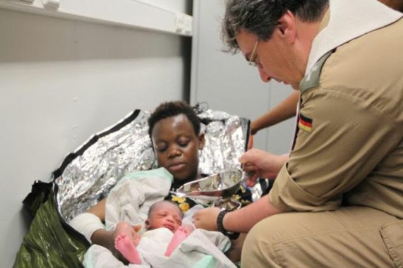 Pregnant Nigerian woman gives birth to baby boy on German naval ship ...