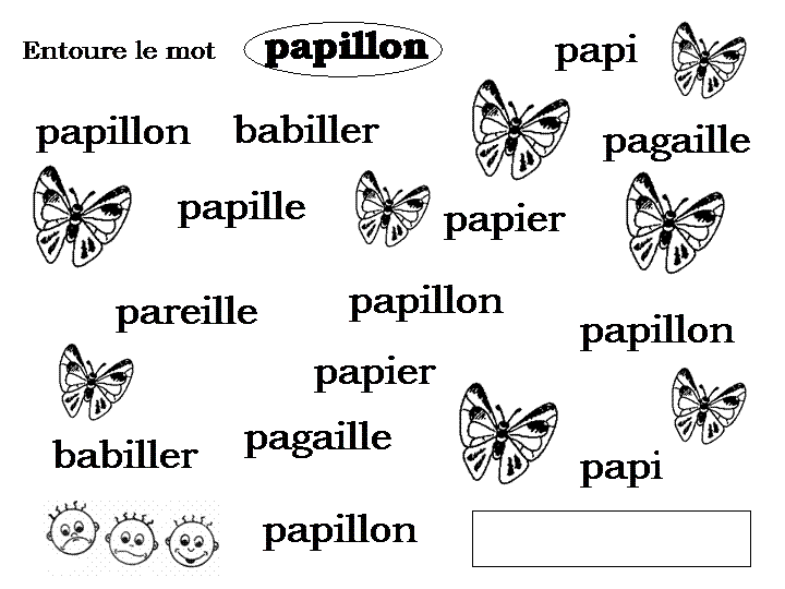Maternelle: un papillon à identifier