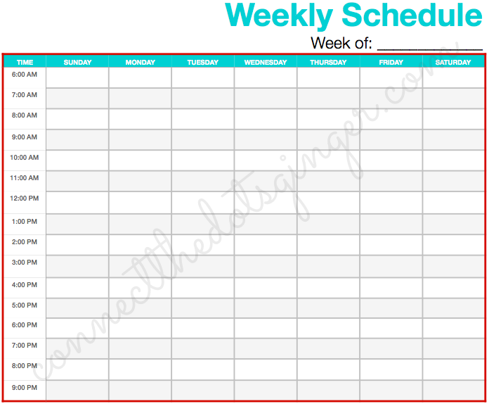Connect the Dots Ginger | Becky Allen: Weekly Calendar Planning Tips