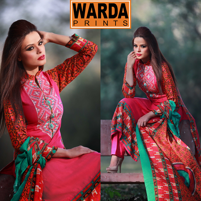 Warda Prints Silk Kurrandy 2014-2015 Winter Vol-2 Catalog | Elegant ...