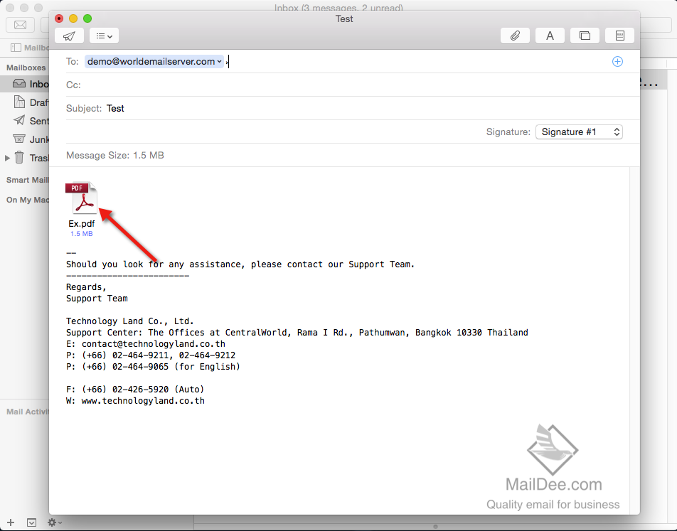 Technology Land Co., Ltd.: [Mac OS][Mail App] วิธีส่งอีเมล์แบบมีไฟล์แนบ ...