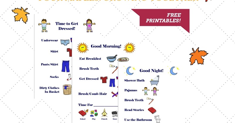 Four Maples: Growing Together: Visual Schedules, a.k.a. Sanity Savers