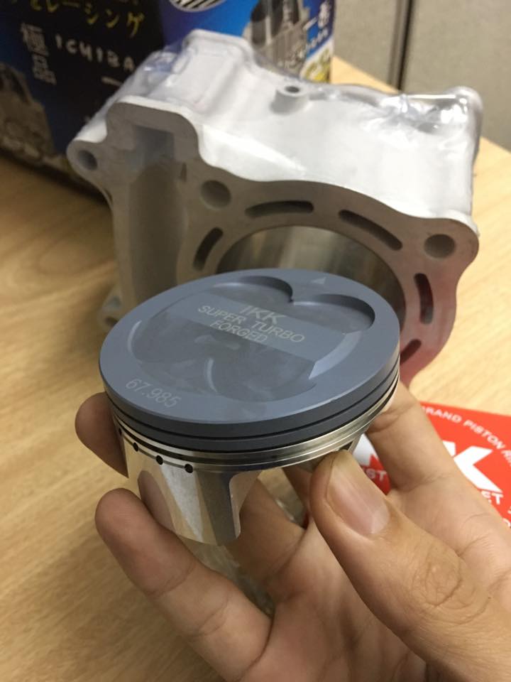 IKK CYLINDER BLOCK CERAMIC 68MM PISTON FORGED LC135 / Y15ZR / SPARK 135 ...