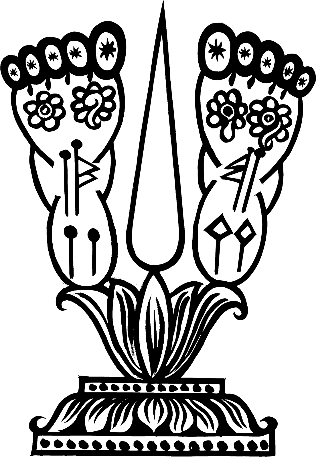 Tamil Cliparts: Venkatachalapathi Line Drawings for invitations