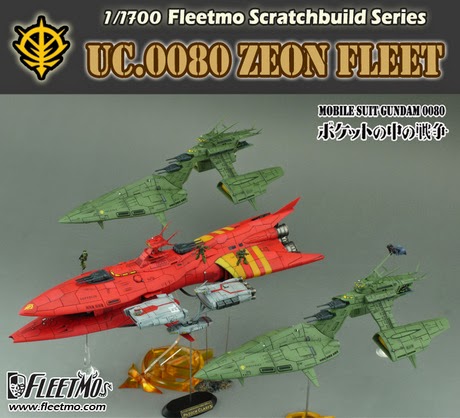 GUNDAM GUY: 1/1700 Fleetmo Scratchbuild Series U.C. 0080 Zeon Fleet ...