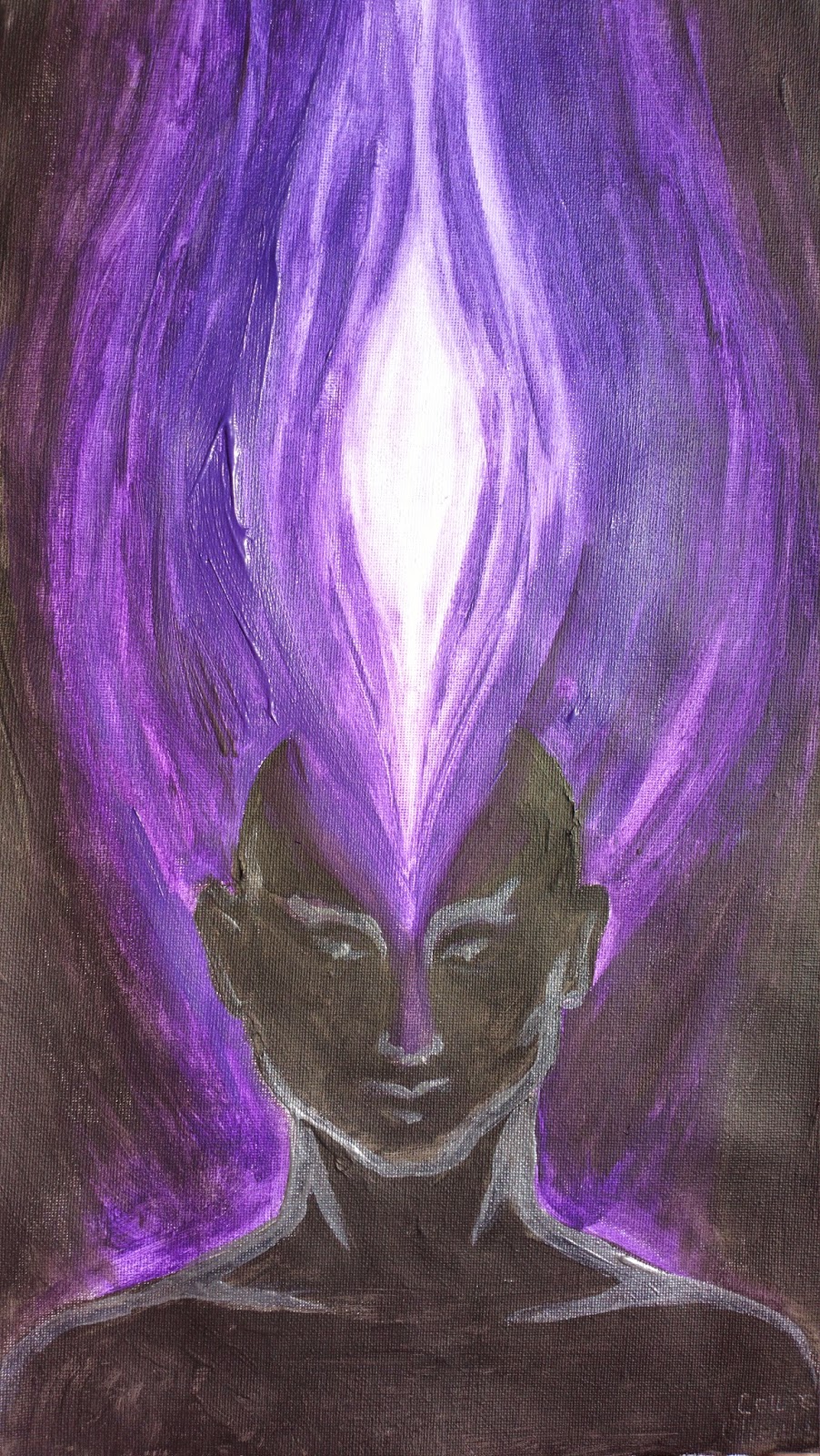 Grafica si pictura de Corina Chirila: Flacara violet, pictura