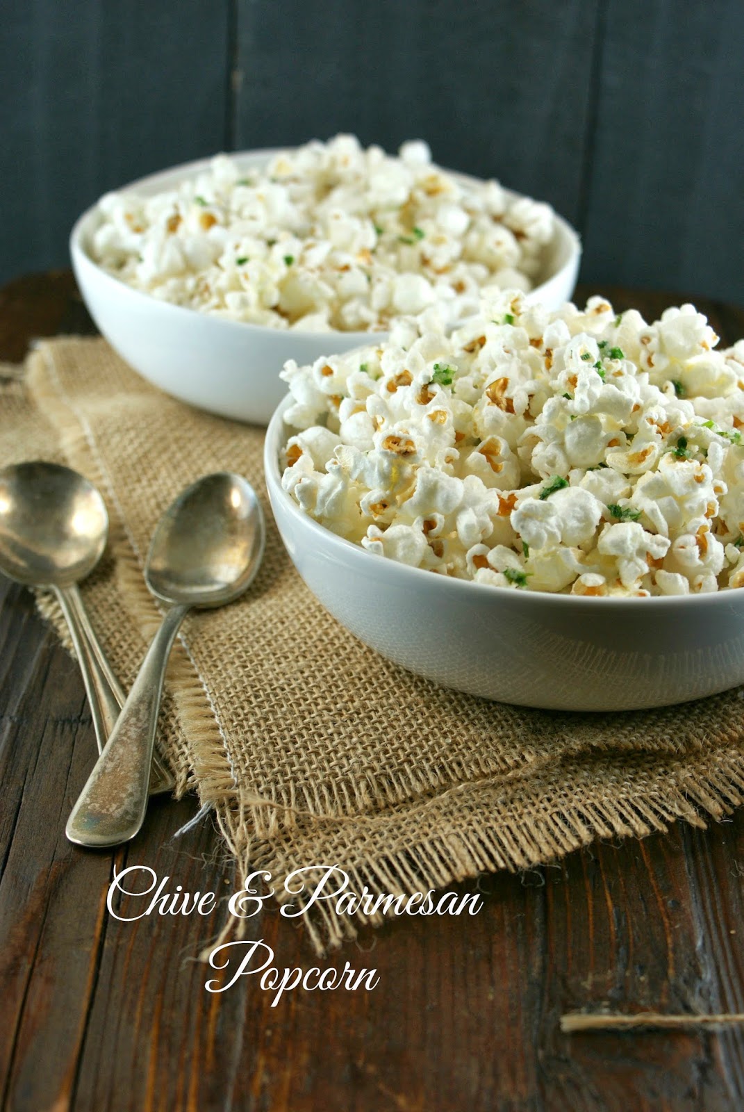Authentic Suburban Gourmet: Chive & Parmesan Popcorn | Friday Night Bites