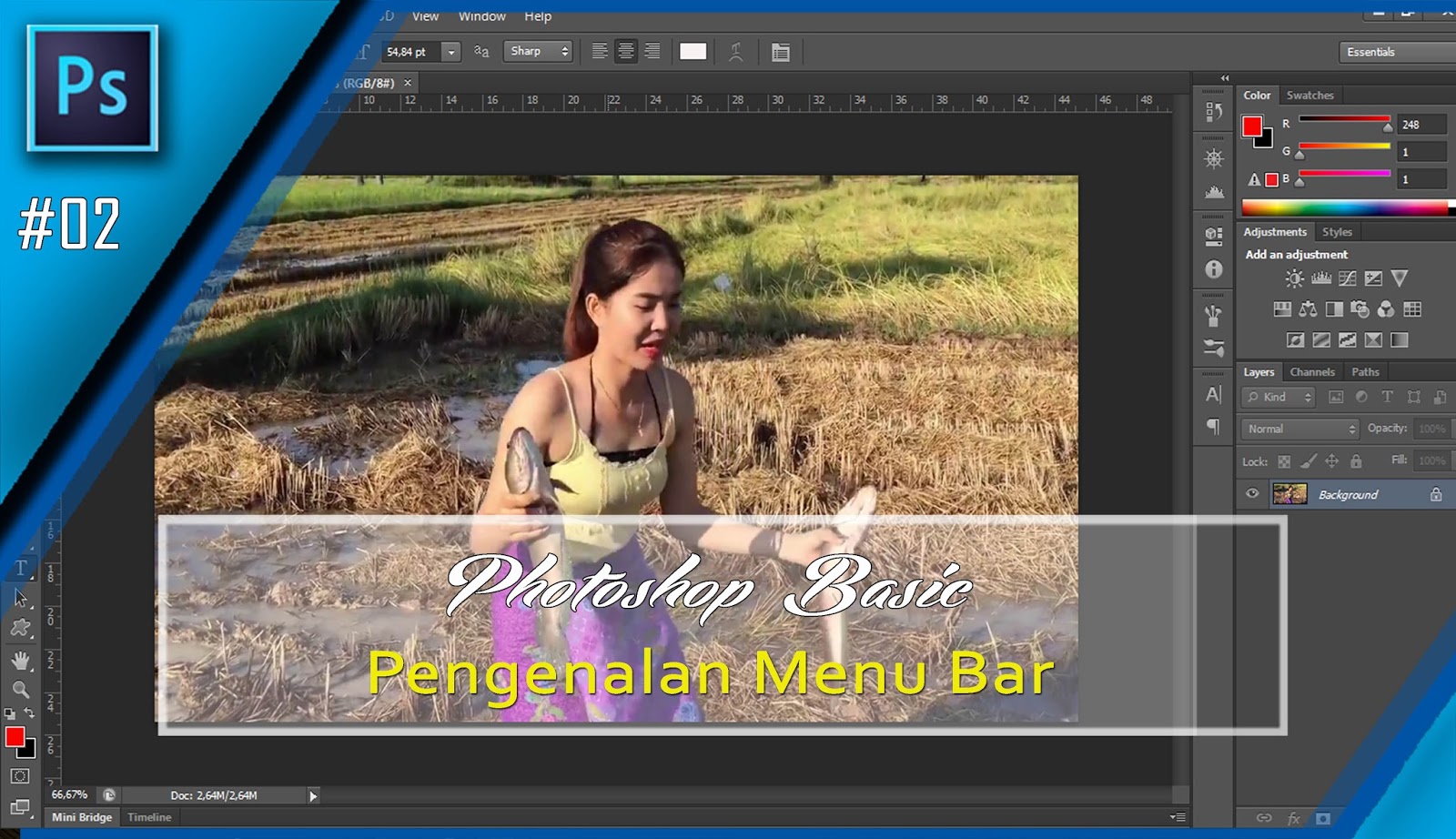 Tutorial Photoshop Dasar Part 2 Pengenalan Menu Bar Pada Photoshop