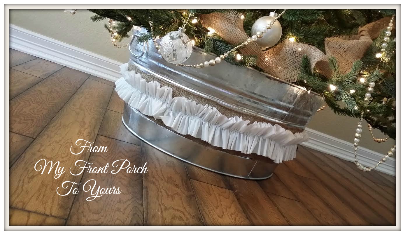 From My Front Porch To Yours: Dressing Up Your Galvanized Tub Tree Skirt