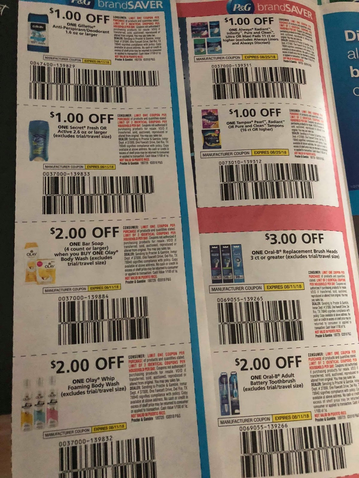 Capri's Coupons Whole Insert Picture Previews: August Proctor & Gamble ...
