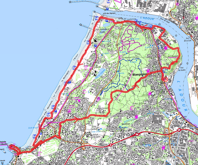 Anglet, le littoral de la Barre à Biarritz.