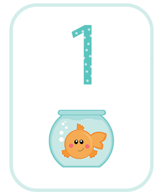 Number 1 Flashcard for kids
