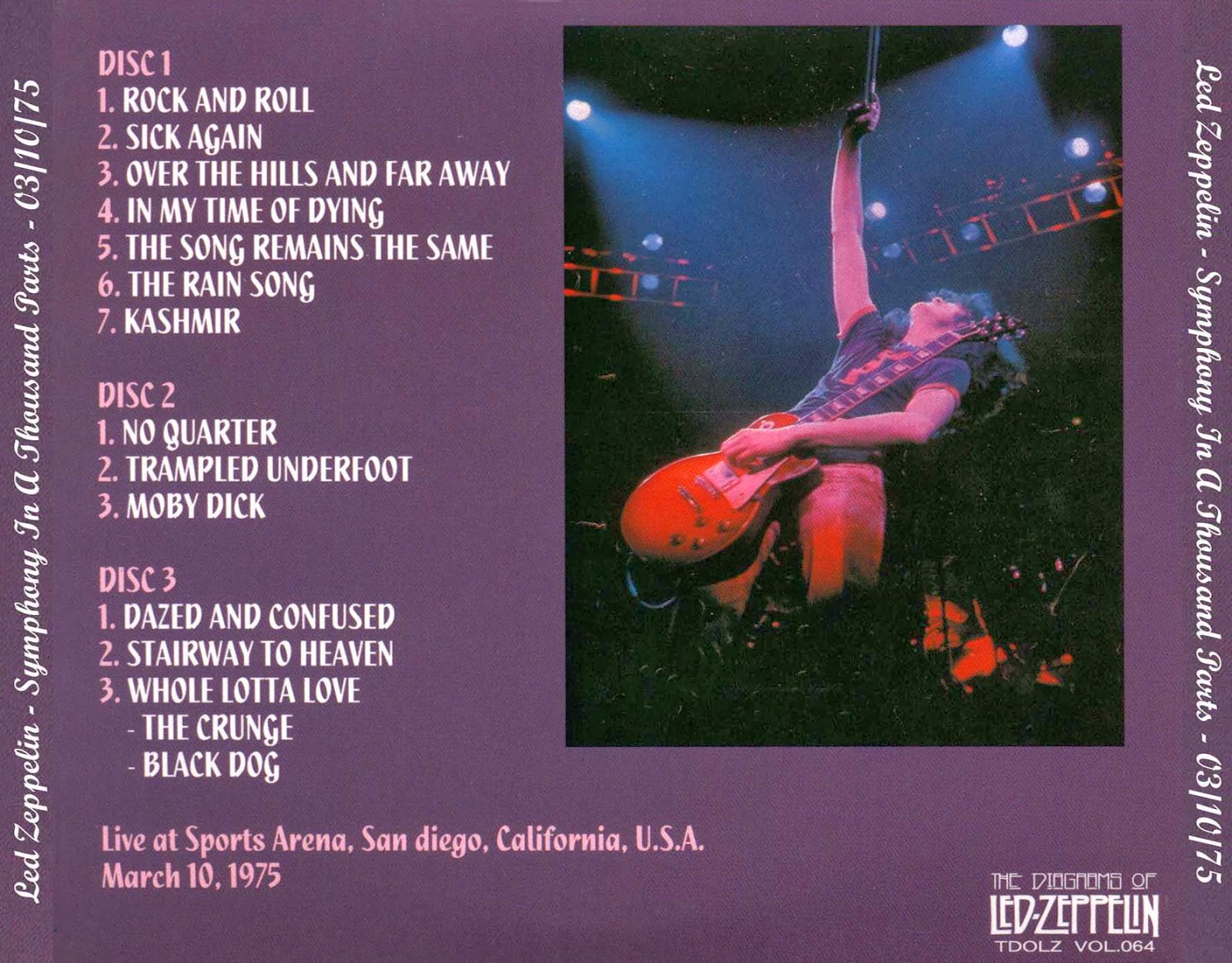 Bootradr's Blind Boot Blog: Led Zeppelin: 1975-03-10 San Diego, CA ...