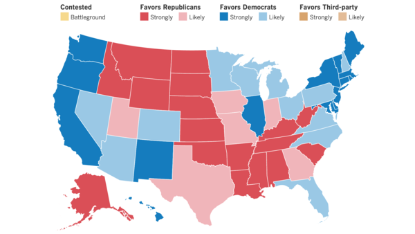 Thai E-News : จากนสพ. Los Angeles Times - Our final map has Clinton ...
