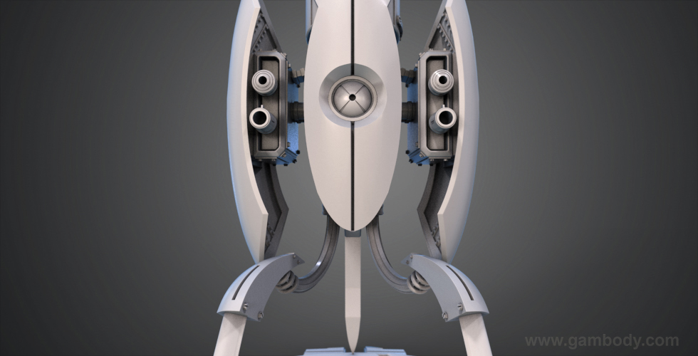 Portal 2 Sentry Turret 3D Model | Assembly | Nixon's 3D Models